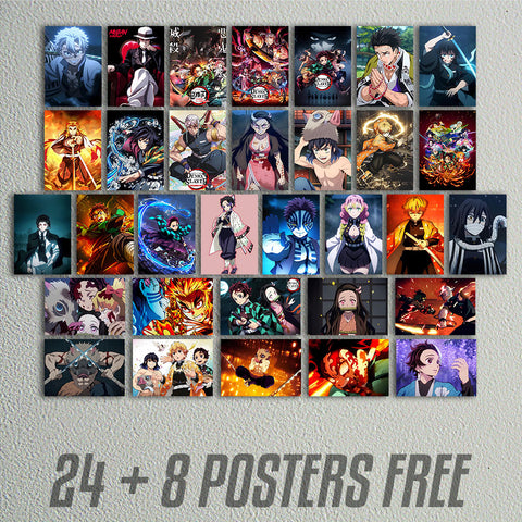 Demon Slayer Collage Kit (Set Of 32) – Frame Kro