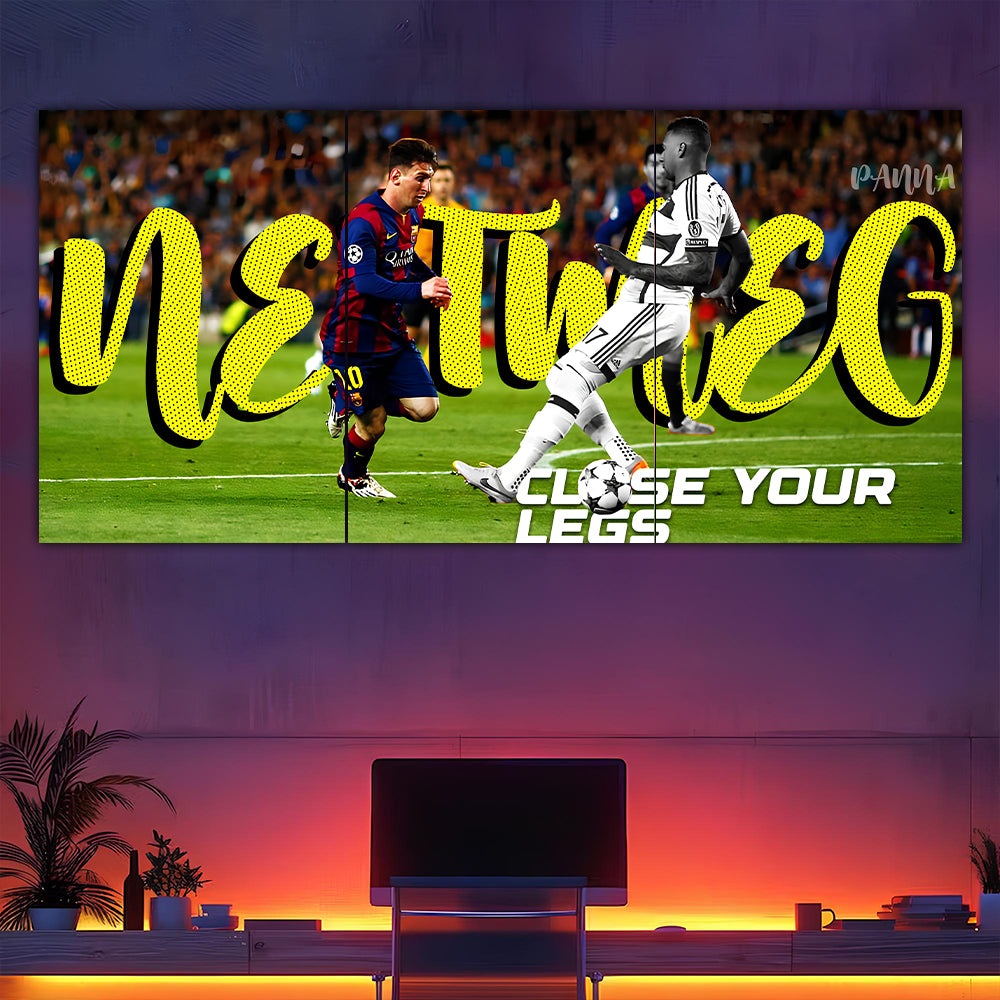 Messi Iconic Nutmeg Split Poster – Frame Kro