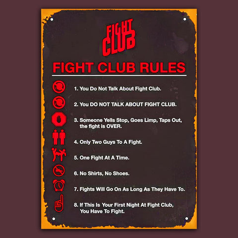 Fight Club Rules Poster – Frame Kro
