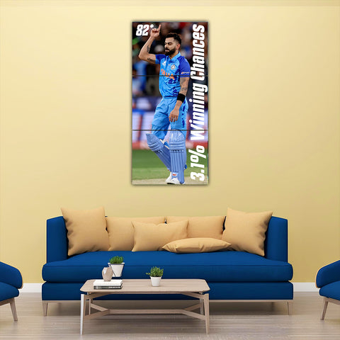 Virat 3.1% Chance Split Design Posters – Frame Kro