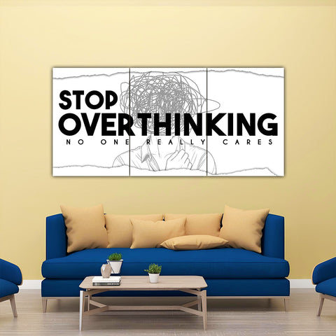 Stop Overthinking Split Poster – Frame Kro