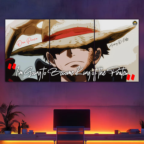 Luffy Quote Split Poster – Frame Kro