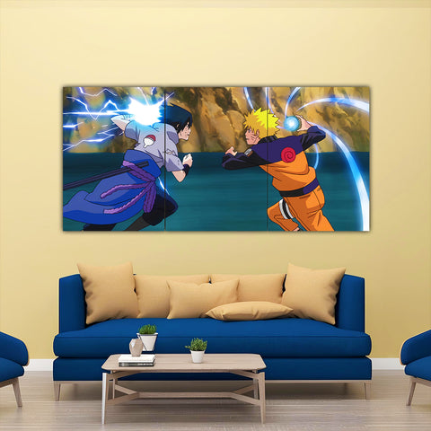 Naruto Sasuke Fight Split Poster – Frame Kro
