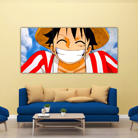 Smiling Luffy Split Poster – Frame Kro