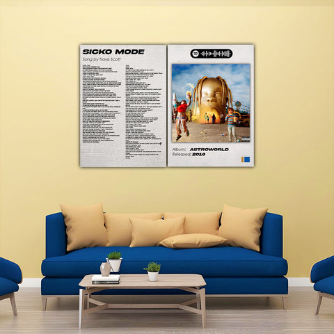 Sicko Mode Split Posters – Frame Kro