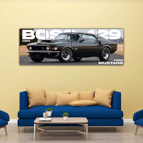Ford Mustang BOSS 429 Split Poster – Frame Kro