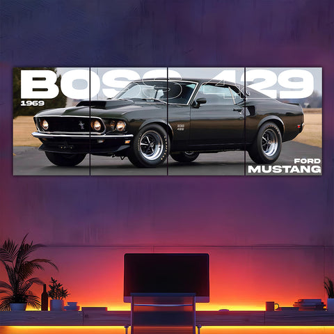 Ford Mustang BOSS 429 Split Poster – Frame Kro