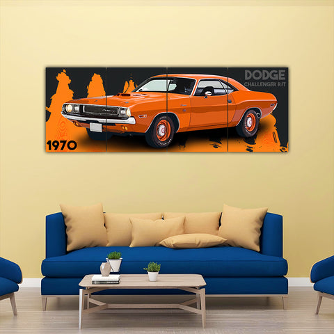Dodge Challenger RT 1970 Split Poster – Frame Kro