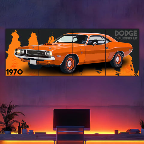 Dodge Challenger RT 1970 Split Poster – Frame Kro