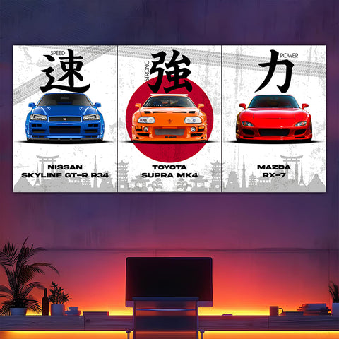 Japanese Car Split Poster – Frame Kro